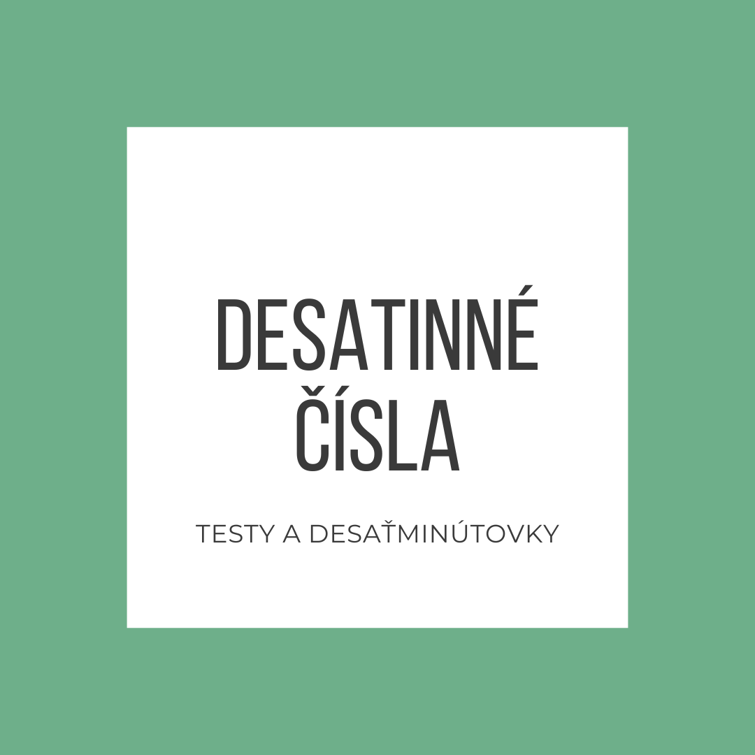Desatinné čísla - generátory desaťminútoviek - Matematika | UčiteliaUčiteľom.sk